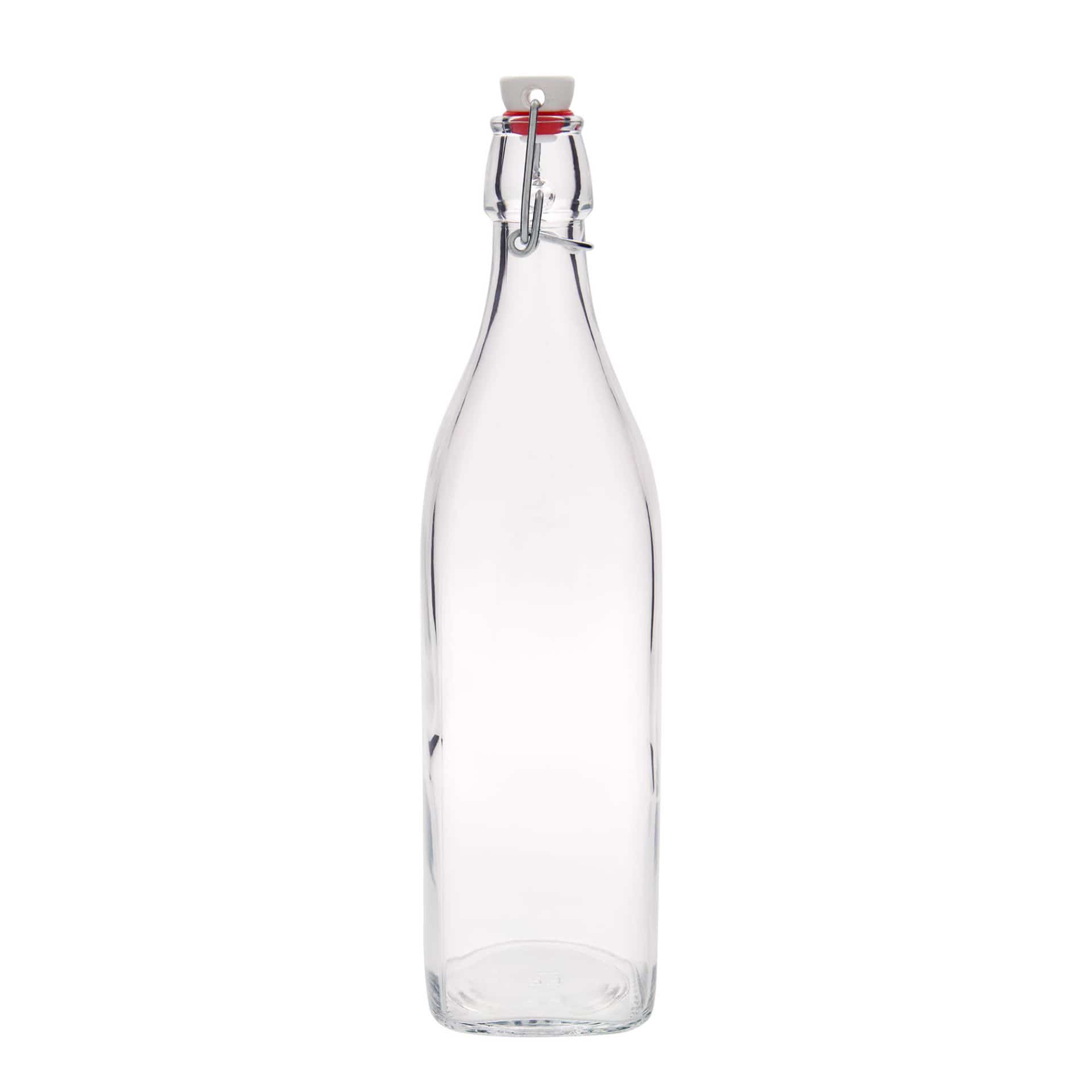 Bormioli Rocco, 1000 ml Garrafa de vidro 'Swing', quadrada, boca: Tampa ...